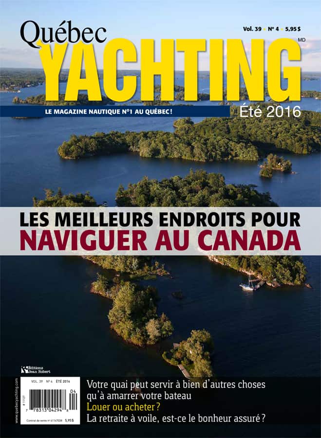 Page couverture du magazine Ete 2016 de Quebec Yachting - Québec Yachting