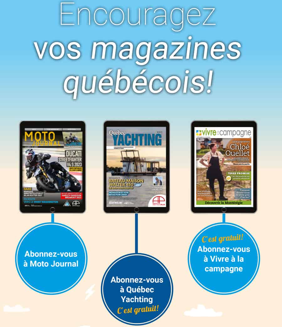 Encouragez vos magazines numériques québécois! - Québec Yachting
